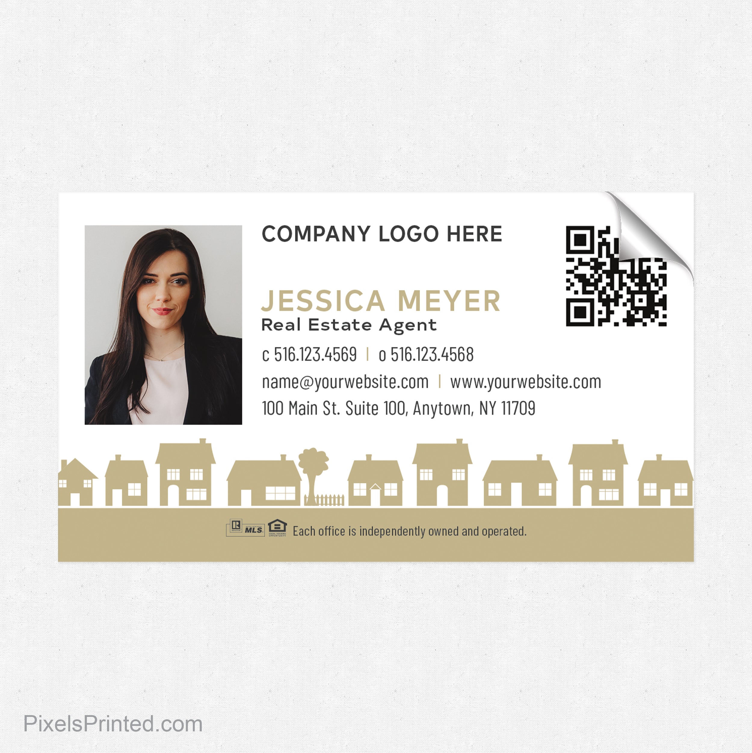 Century 21 business card stickers – PixelsPrinted